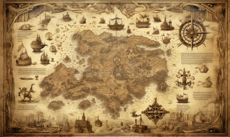 Photo of a Detailed Map Showcasing the Countries and Continents of the ...