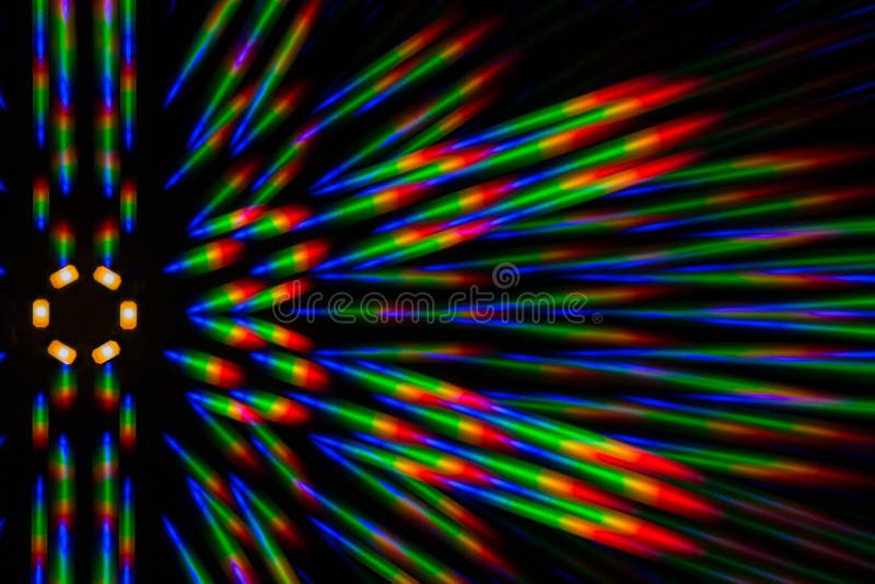 Photo of a Diffraction Pattern from a Line of LEDs. Image Was Obtained ...