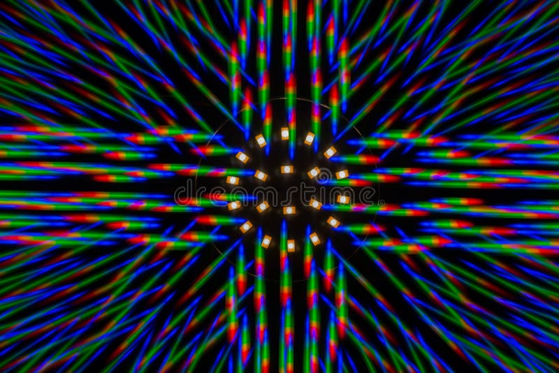 Photo Diffraction Pattern of the LED Array, Obtained by the Grating ...