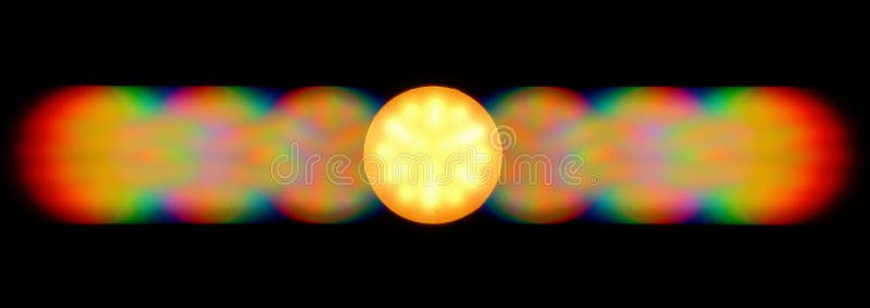 Photo of a Diffraction Pattern from a Line of LEDs. Image Was Obtained ...