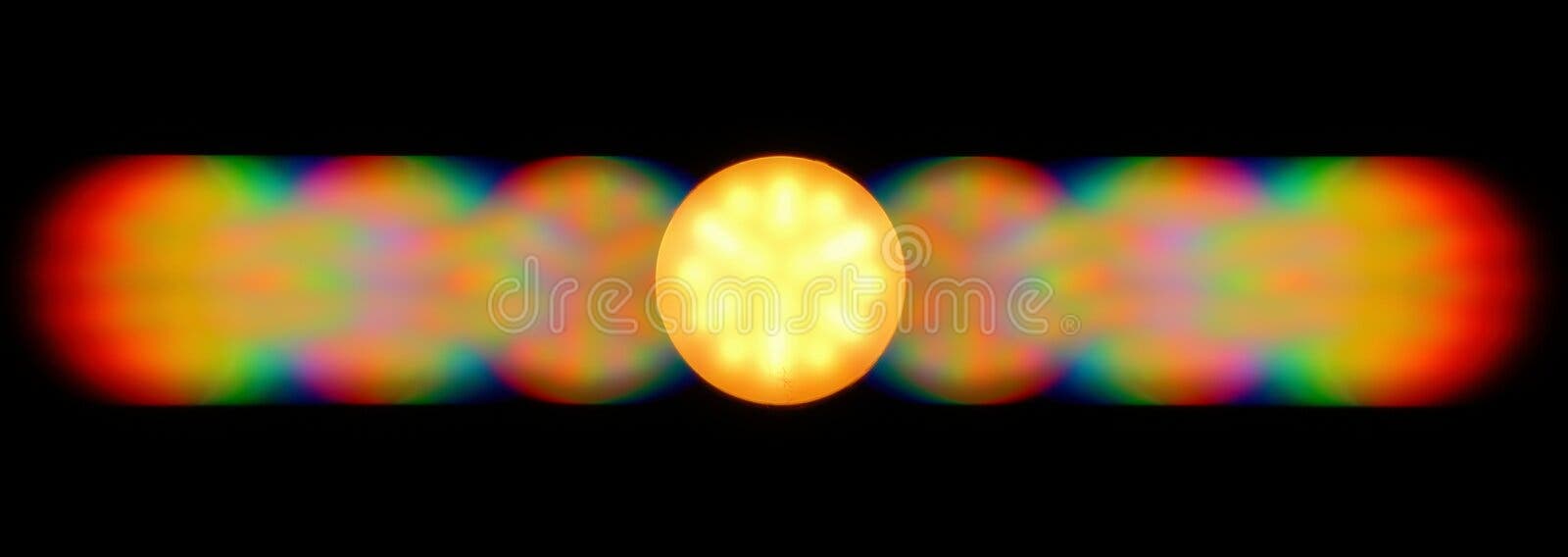 Photo Diffraction Pattern of the LED Array, Obtained by the Grating ...