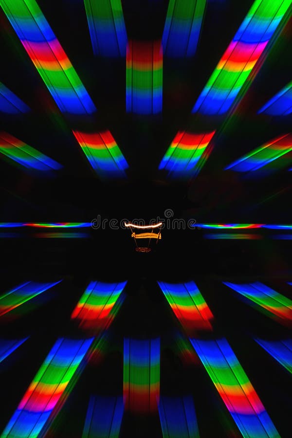 Photo of the Diffraction Pattern of Light from Incandescent Spiral ...