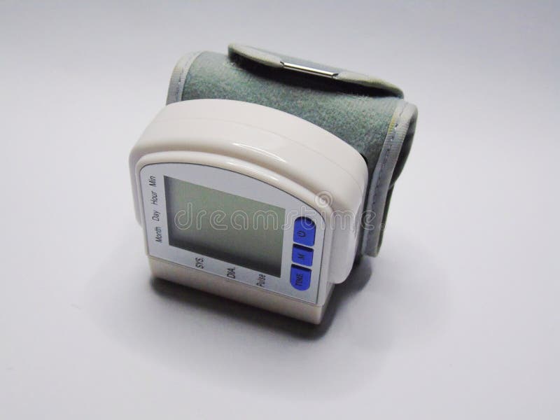 Photo of a Digital Blood Pressure Device Stock Photo - Image of garlic ...
