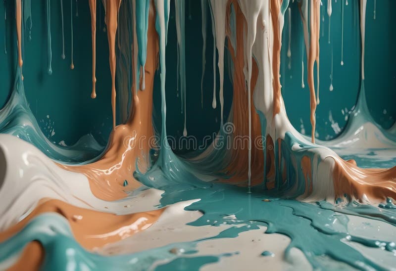 Drops and Drips of Multi-colored Paint Stock Illustration ...