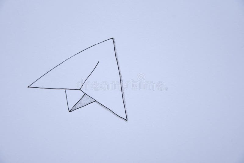 Photo of a Drawing of an Airplane Stock Image - Image of space, letter ...