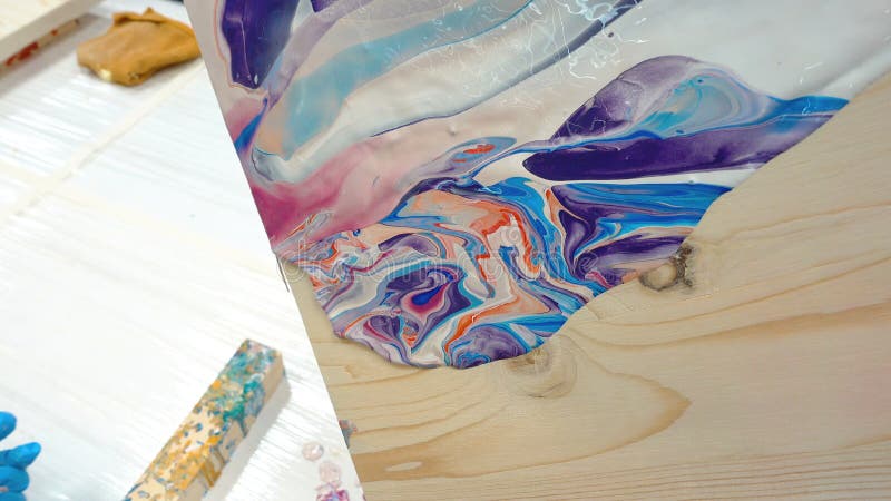 Photo of Drawing Picture in Art Fluid Method Stock Image - Image of ...