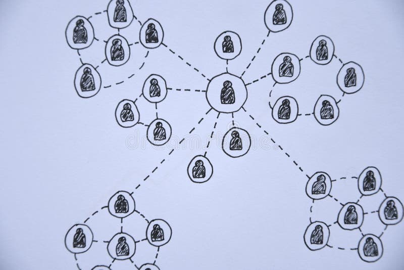 Photo of a Drawing of Social Network Stock Image - Image of email ...