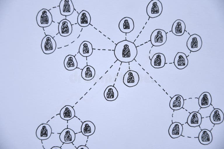Photo of a Drawing of Social Network Stock Image - Image of email ...