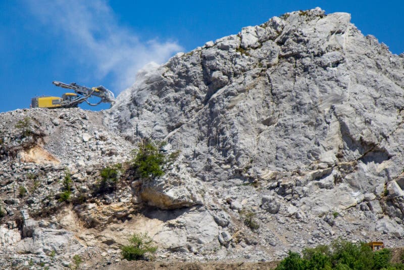 Photo of the Drilling Machine on the Top of Quarry Stock Photo - Image ...