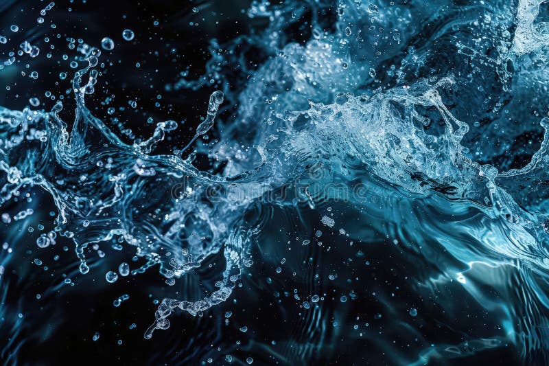 Photo of Dynamic Water Splash Texture with Vibrant Flowing Movements ...