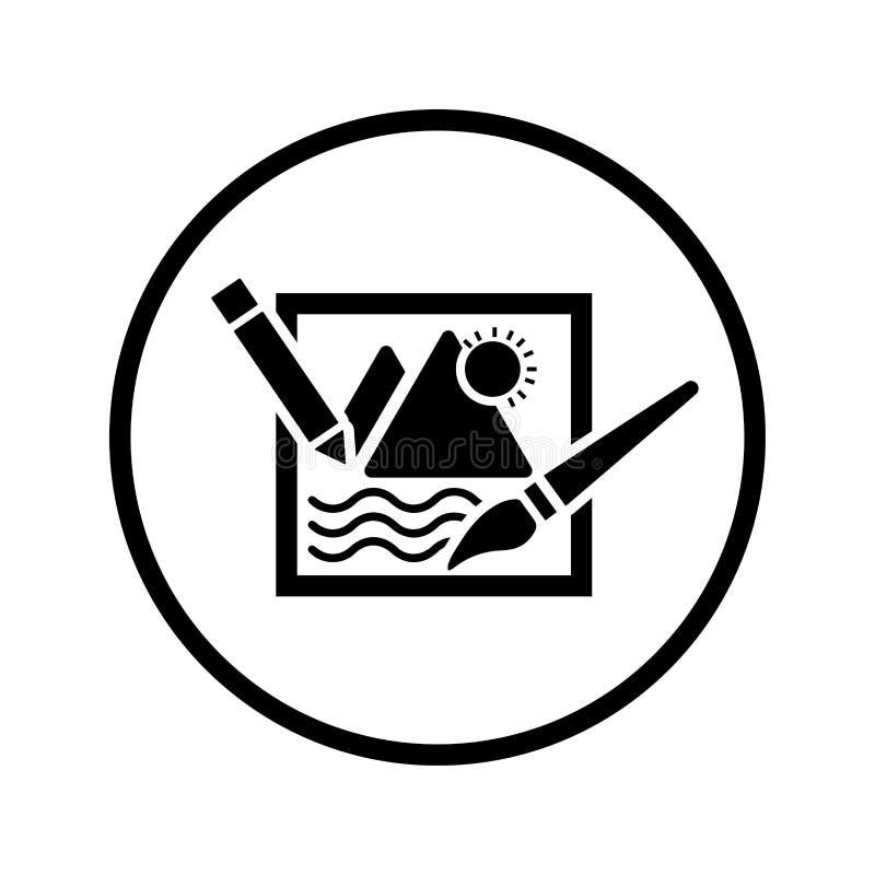 Photo Editing Icon. Black Vector Illustration Stock Illustration ...