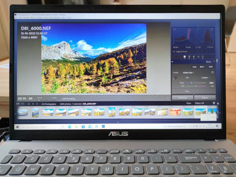 Photo Editing Program on a Computer Screen Editorial Photo - Image of ...