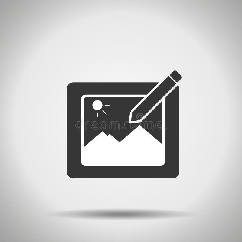 Photo edition icon stock vector. Illustration of album - 88832456