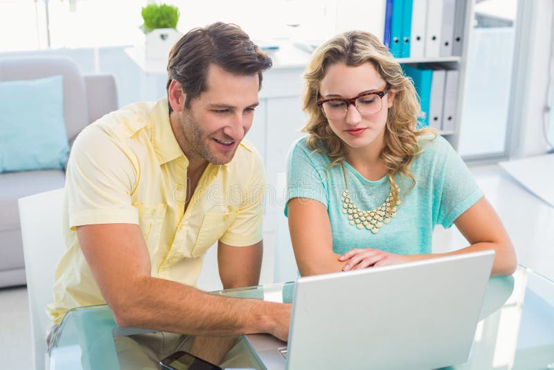 Photo Editors Working on Computer Stock Image - Image of sitting ...