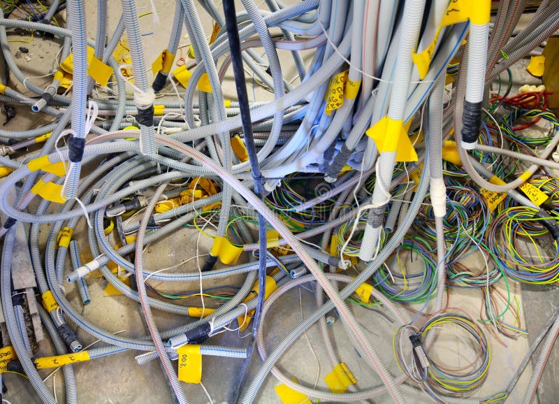 Electrical cables stock photo. Image of crossing, electric - 30020148