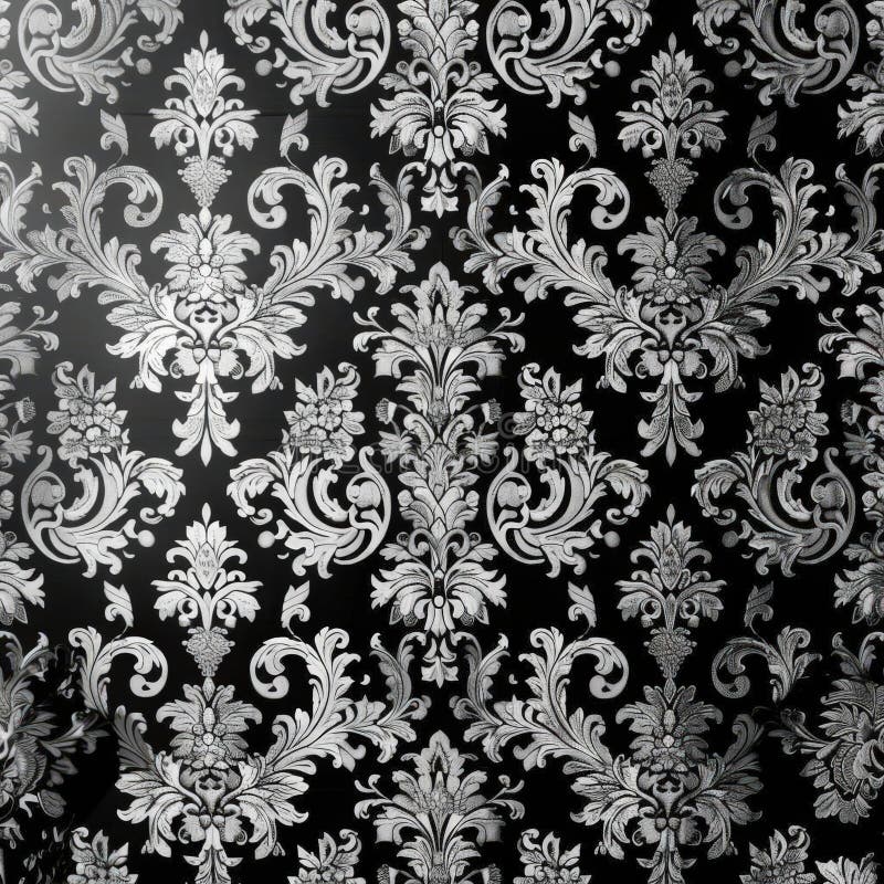 Photo of Elegant Damask Texture with Intricate Symmetrical Designs ...