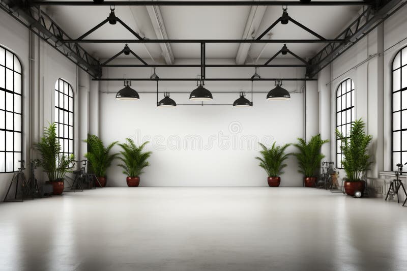 Photo Empty Studio with Photography Lighting. Generative AI Stock ...