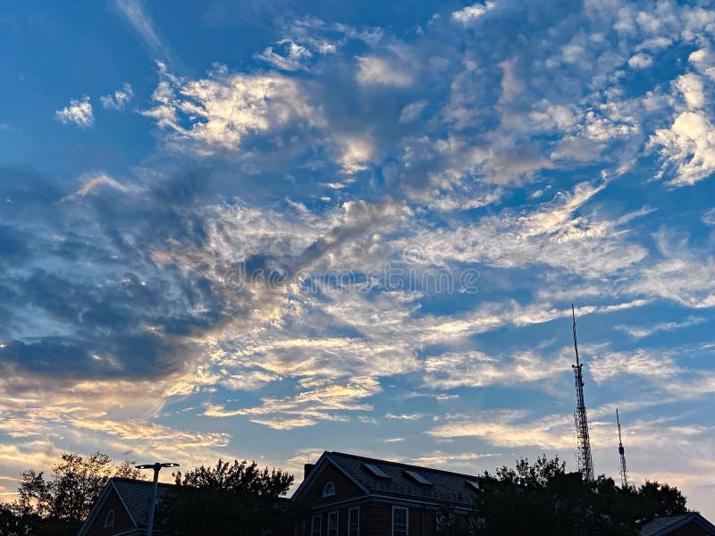 Evening Summer Sky in August with Clouds Stock Image - Image of nature, evening: 288818787