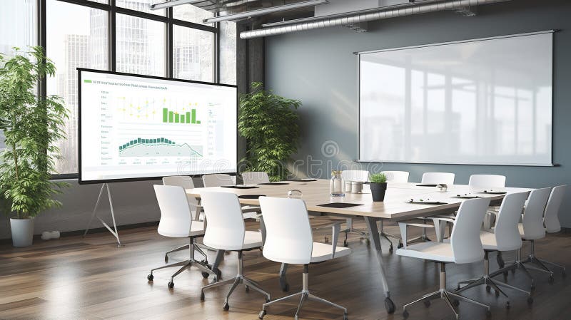 A Photo of an Event Venue Conference Room with Interactive Whiteboard ...