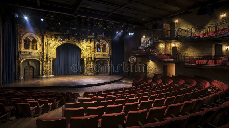 A Photo of an Event Venue Theater with Balcony Seating Stock Photo ...