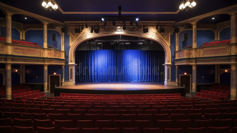 A Photo of an Event Venue Theater with Balcony Seating Stock Photo ...