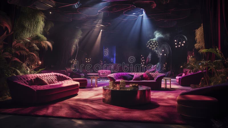 A Photo of an Event Venue VIP Area with Private Seating Stock Photo ...