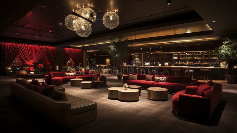 A Photo of an Event Venue VIP Area with Private Seating Stock Photo ...