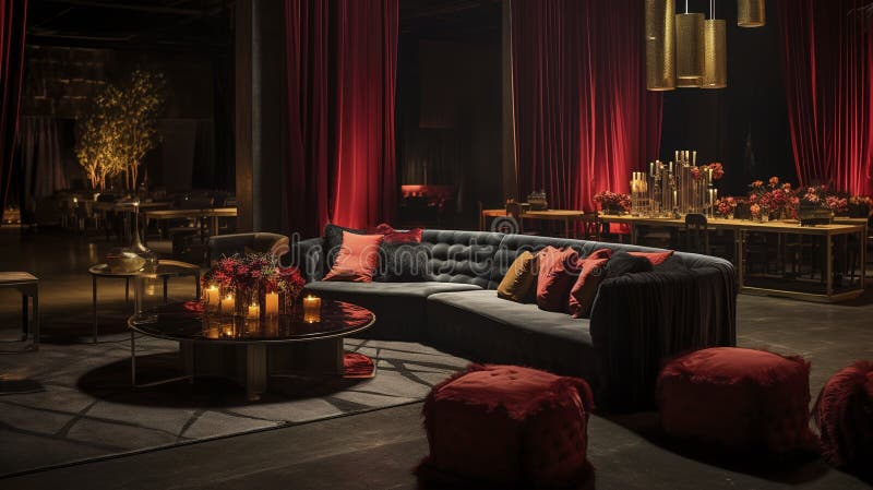 A Photo of an Event Venue VIP Area with Private Seating Stock Image ...