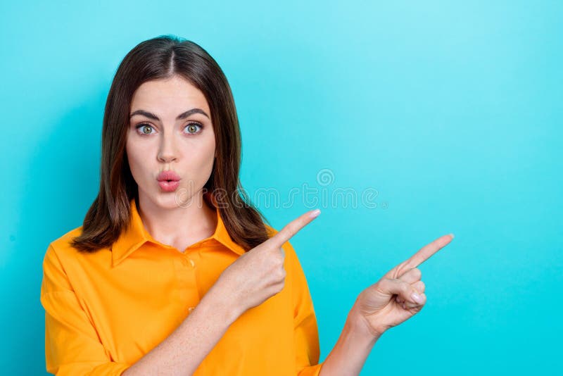 Photo Of Excited Impressed Nice Woman With Straight Hairdo Wear Yellow