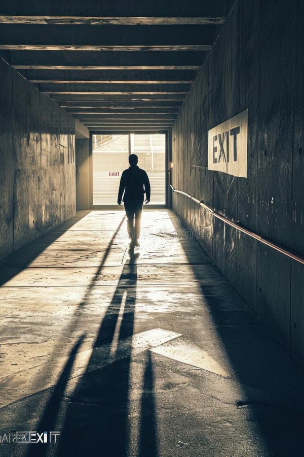 Photo Exit Sign with Running Man Stock Illustration - Illustration of ...