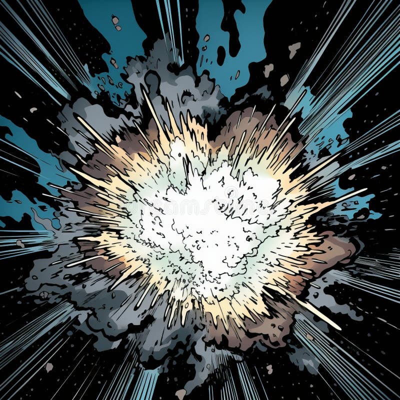 Retro Comic Book Style Supernova Explosion Stock Illustration ...