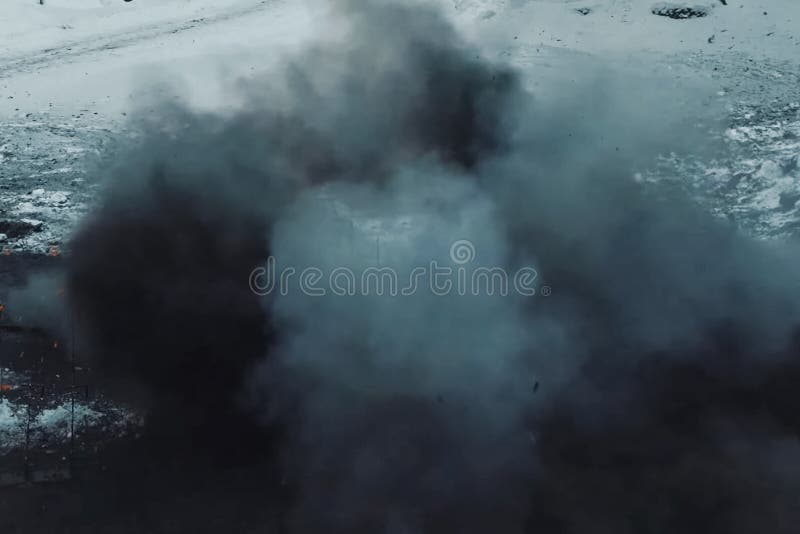 Photo of Explosion. Industrial Controlled Explosion. Imploding W Stock ...
