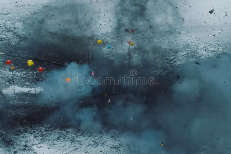 Photo of Explosion. Industrial Controlled Explosion. Imploding W Stock ...