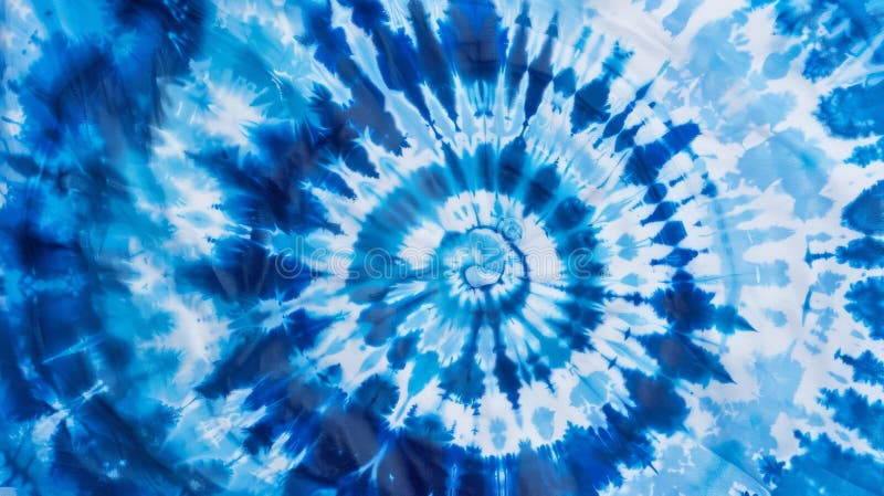Mesmerizing Blue and White Spiral Tie-Dye Pattern with Radiant Hues and ...