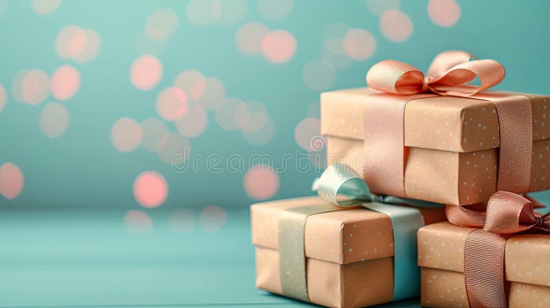 Charming Gift Boxes on Pastel Background: a Symbol of Elegance and ...