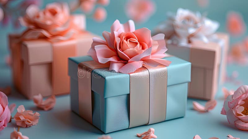 Charming Gift Boxes on Pastel Background: a Symbol of Elegance and ...