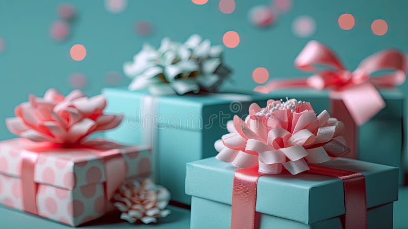 Charming Gift Boxes on Pastel Background: a Symbol of Elegance and ...