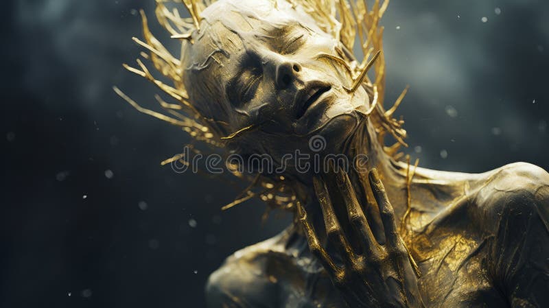 Golden Creature: a Zbrush Sculpt with Twisted Branches and Dark Realism ...