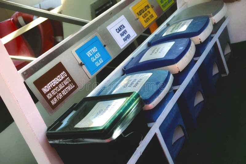 Separate Garbage Collection, Plastic Boxes Stock Photo - Image of ...