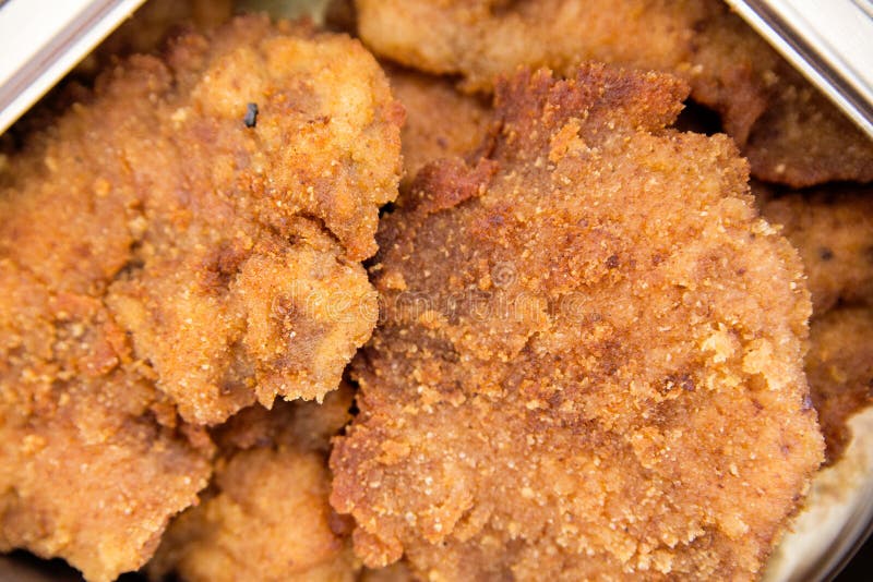 Fillet, Breaded Meat in Marmite Stock Photo - Image of lunch, barbecue ...
