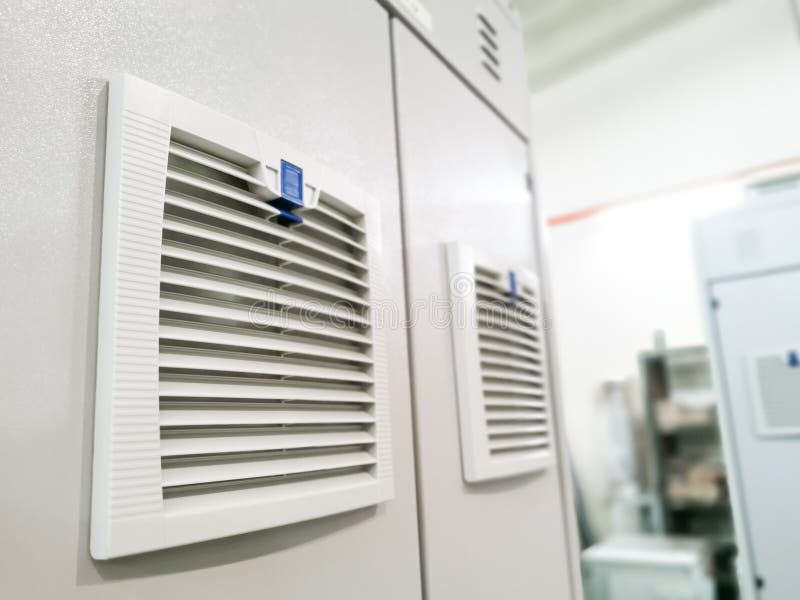 Photo of Filter Unit Flip Type Mount on Electrical Switchboard. Stock ...