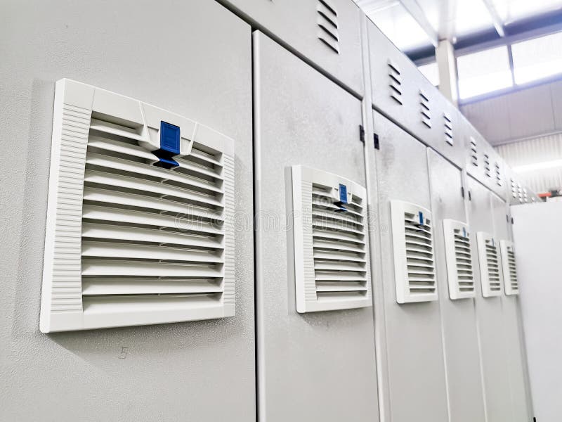 Photo of Filter Unit Flip Type Mount on Electrical Switchboard. Stock ...