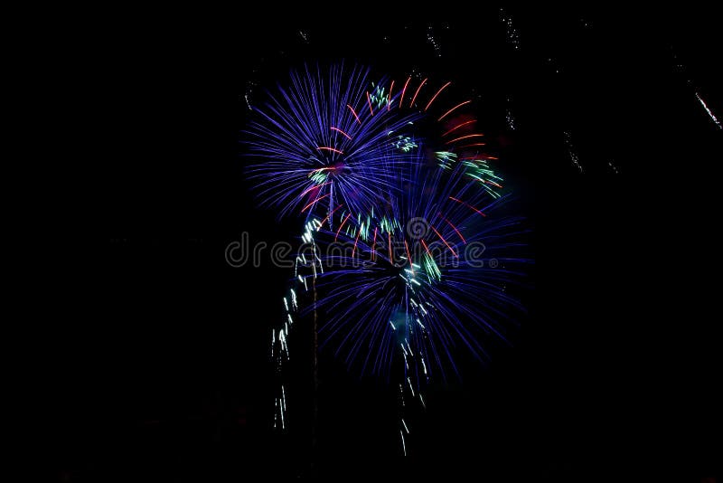 Photo of fireworks stock photo. Image of countdown, anniversary - 82477442