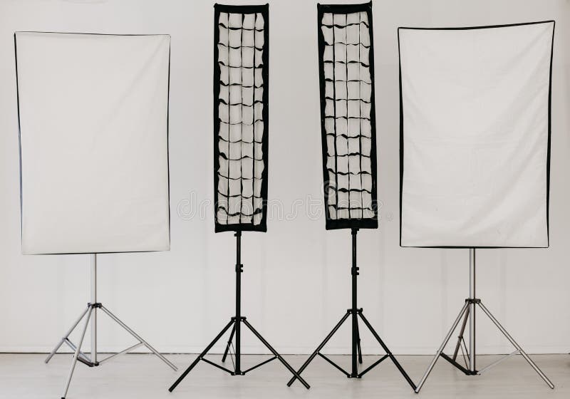 Photo Flashes of the Photo Studio in the Interior of the White Room ...