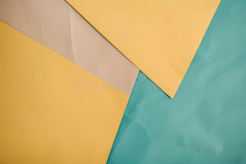 Flat Lay of Mustard, Teal, and Brown Paper Textures - AI Generated ...