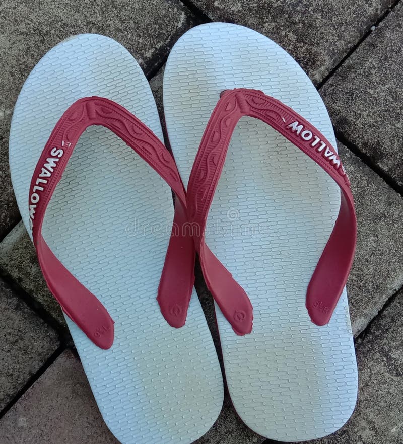 Flip Flops in the Colors of the National Football Team in the Center of ...