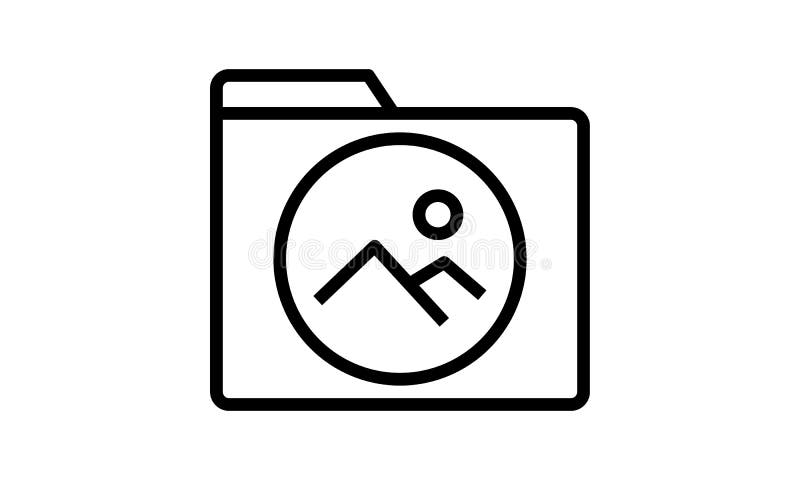 Photo Folder Icon Flat Style Vector Illustration. Stock Illustration ...