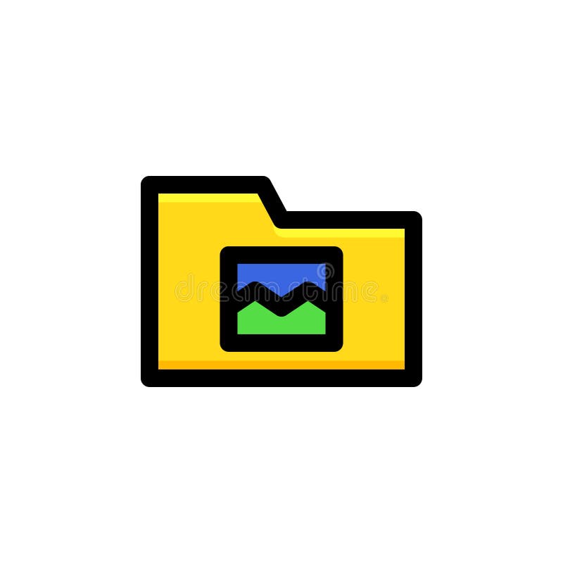 Photo Folder Icon stock vector. Illustration of technology - 266548602