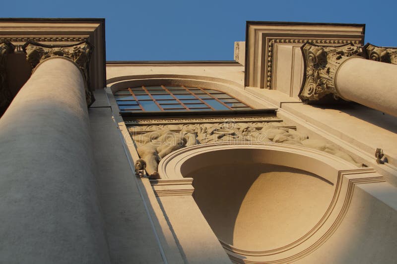 Urban Landscape. Photo of a Fragment of the Facade of a Historic ...