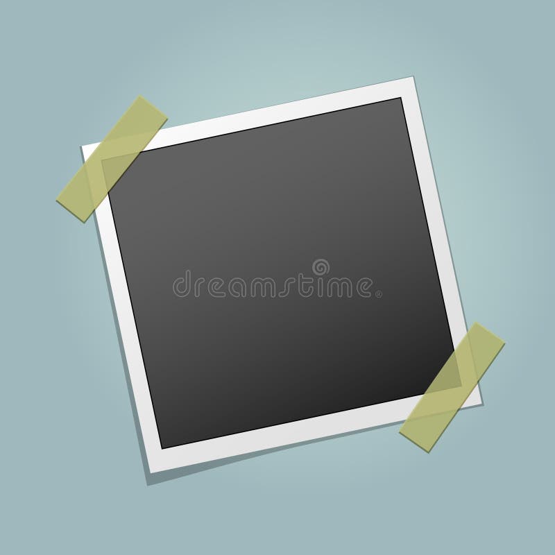 Photo Frame on Adhesive Sticky Tape Stock Vector - Illustration of ...